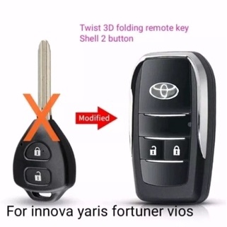 Jual Casing Kunci Lipat Flip Key Toyota Innova/Fortuner/Yaris/Nav1 ...