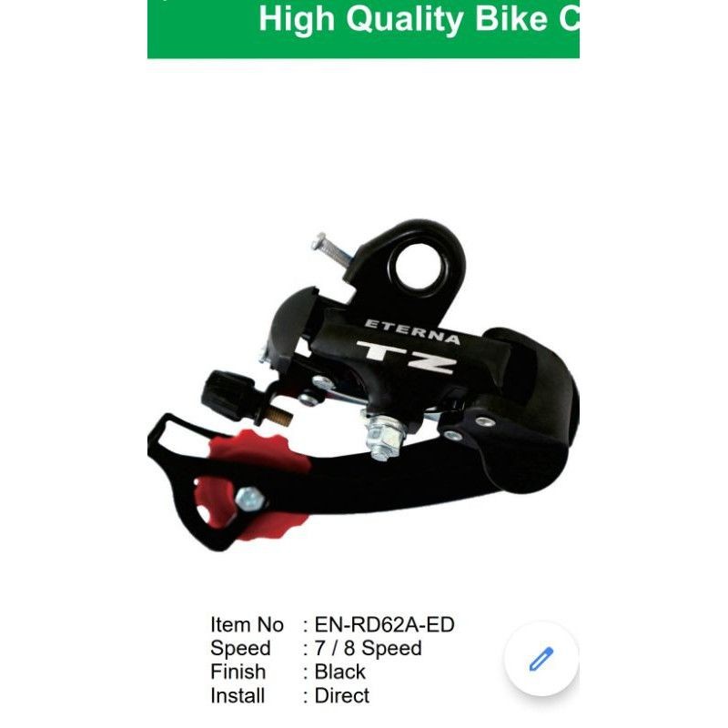 Jual RD sepeda Rear Derailleur rd 7&8 speed model baut lobang Eterna 62 ...