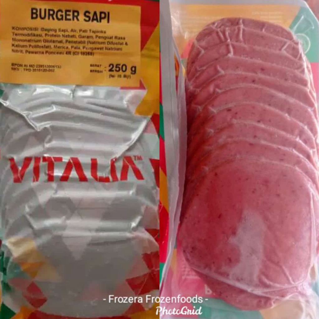 Jual LANGSUNG KIRIM Vitalia Smoke Beef / Burger Sapi murah isi 10 dan ...