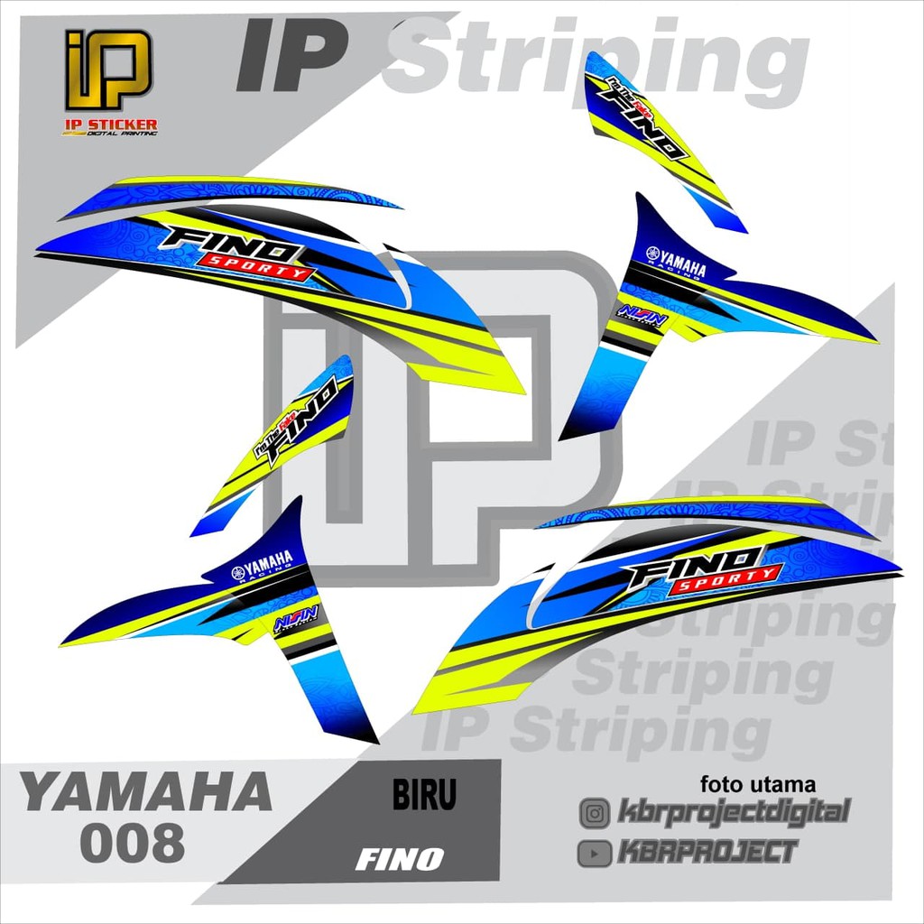 Jual (cod) stiker motor – striping fino - motor yamaha - motor -sticker ...