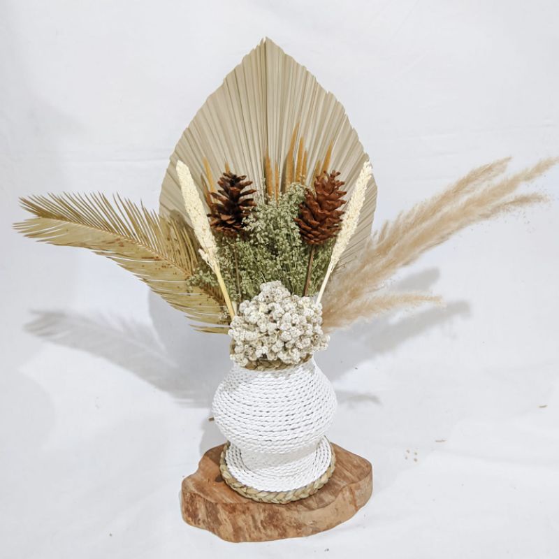 Jual 1 set bunga aesthetic, bunga kering , dried flower buket bunga vas ...