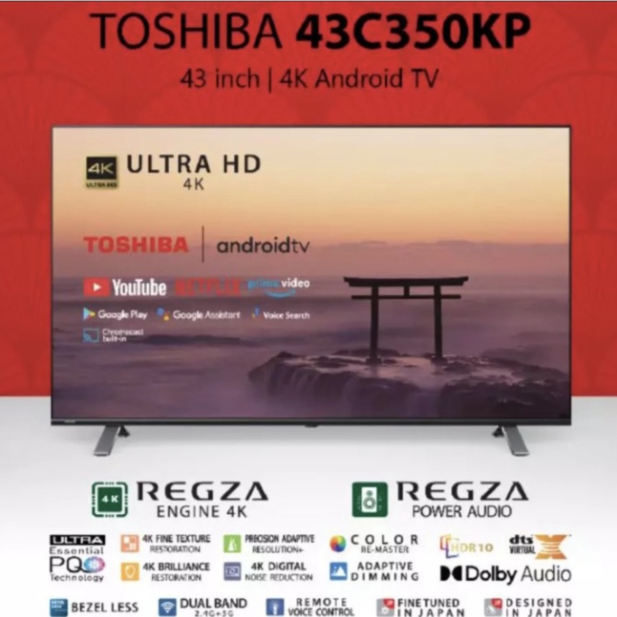 Jual TOSHIBA 43 Inch 43C350KP Android UHD 4K 43C350 (free bracket ...