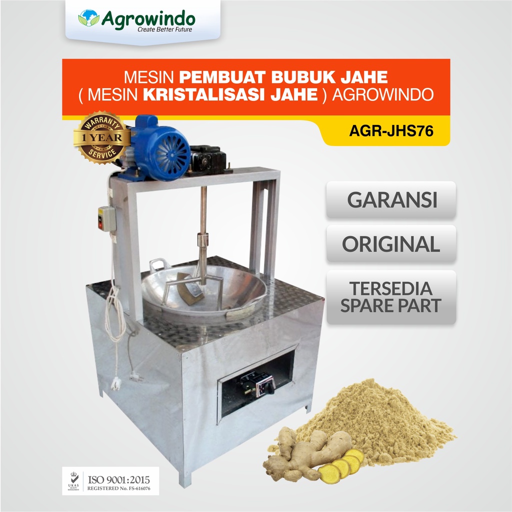 Jual Mesin Pembuat Bubuk Jahe (Mesin Kristalisasi Jahe) Agrowindo AGR ...
