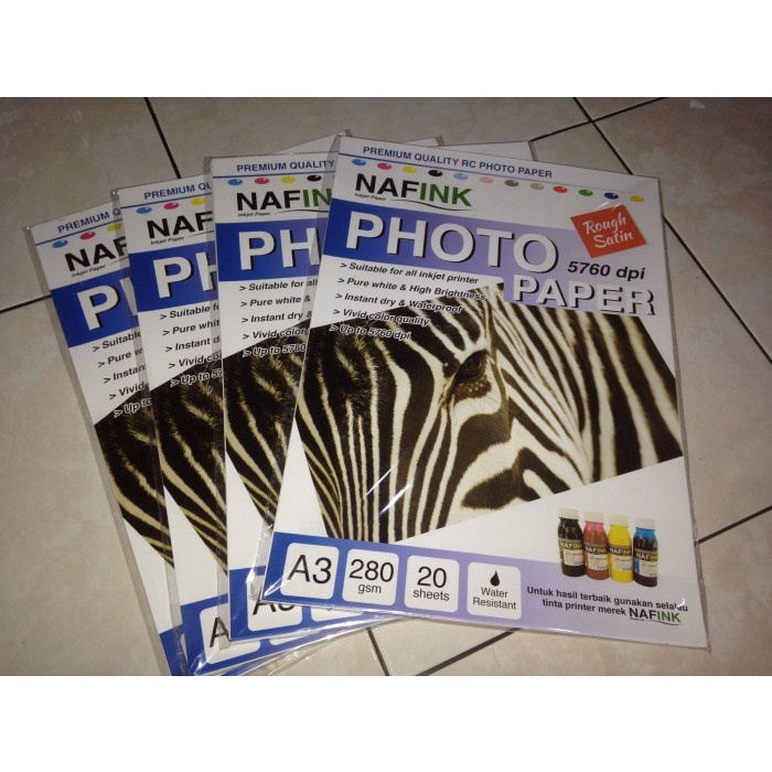 Jual KERTAS FOTO DOFF NAFINK Photo Paper Silky A3 260gsm RC Silky ...