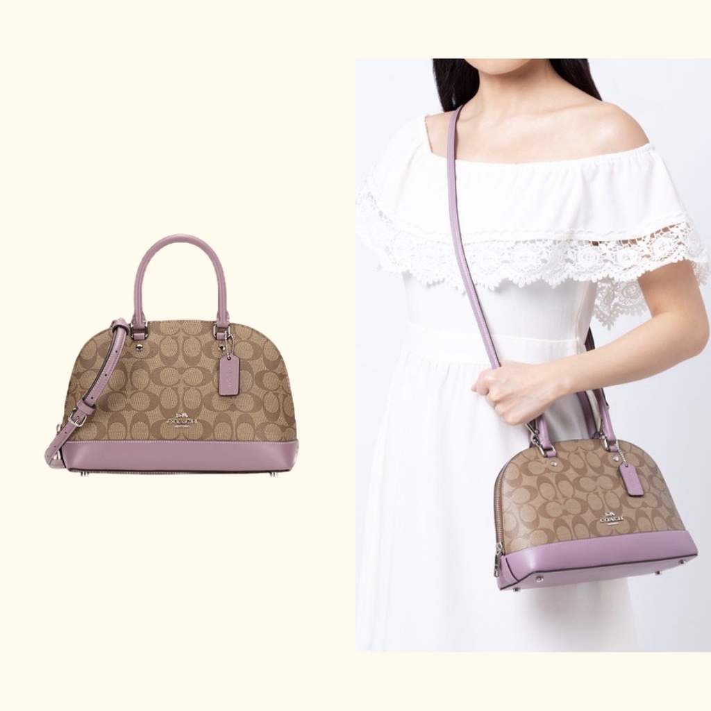 Jual Coach F27583 Signature Mini Sierra Satchel Khaki Jasmine/Coach Tas ...