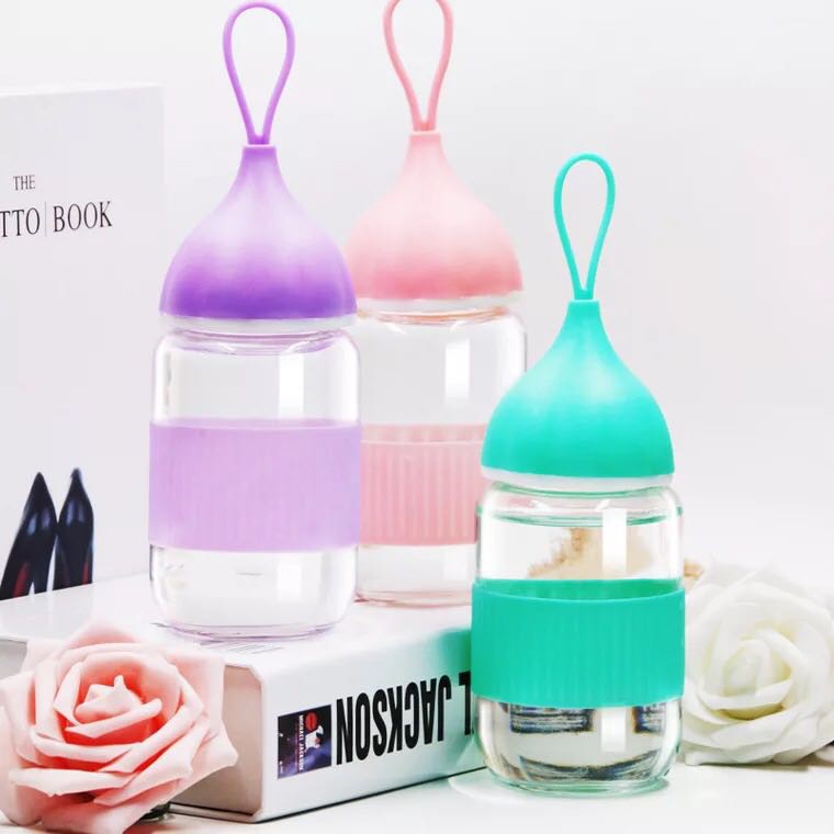 Jual Botol Minuman Bahan Kaca model baru bottle bpa free | Shopee Indonesia