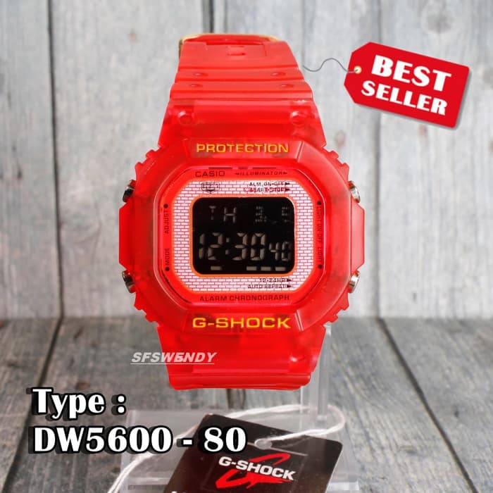 Jual Jam G SHOCK LIMITED EDITION Anniversary DW-5600 Transparant merah ...