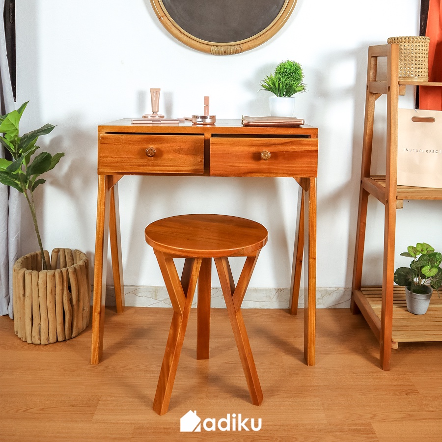 Jual ADIKU.ID JASMINE Meja Rias Minimalis - Meja Rias Kayu Solid | Shopee Indonesia