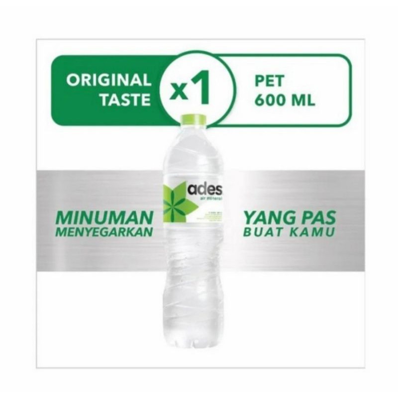 Jual ADES Air Mineral 600ml KARTONAN/DUS | Shopee Indonesia