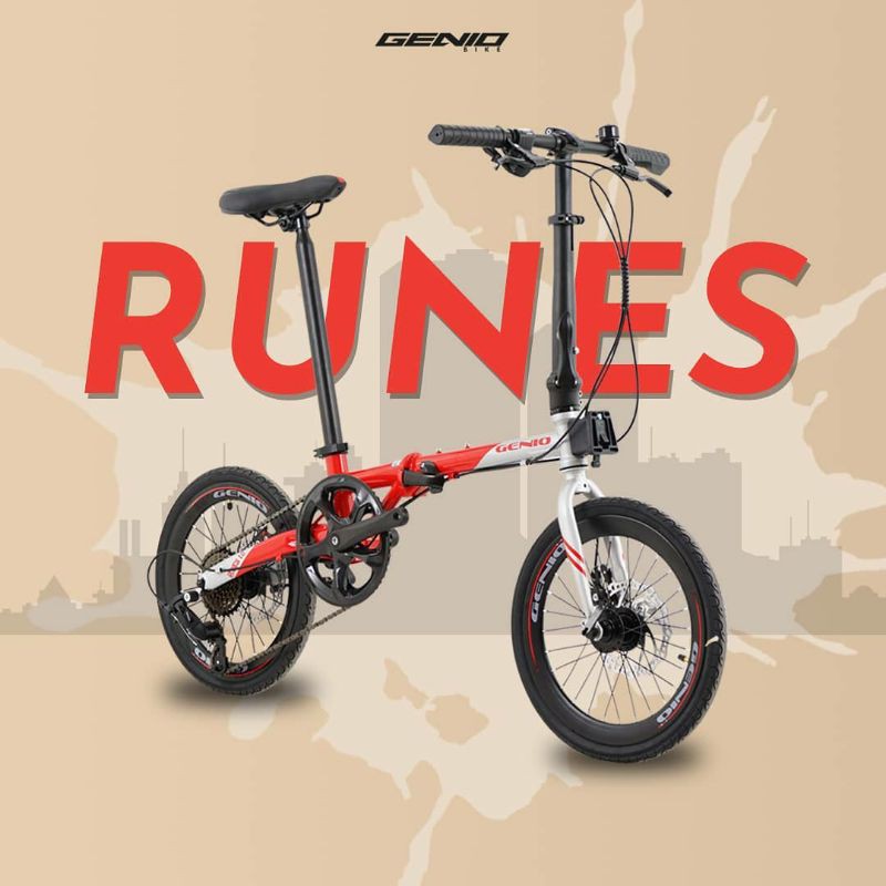 Jual Sepeda Lipat 16 Inch Genio Runes Chromoly United Folding Bike ...