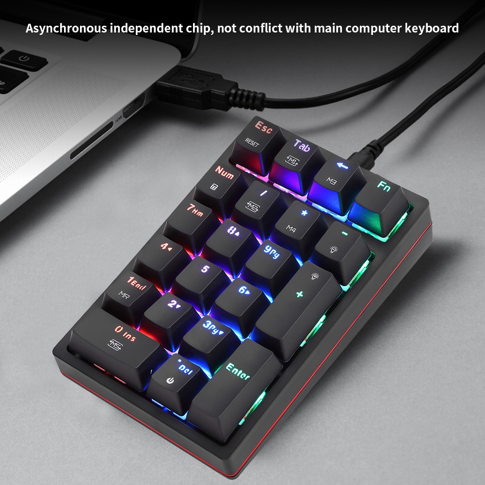 Jual Keyboard Numpad RGB Mechanical BLUE Red Switch Motospeed Backlight ...