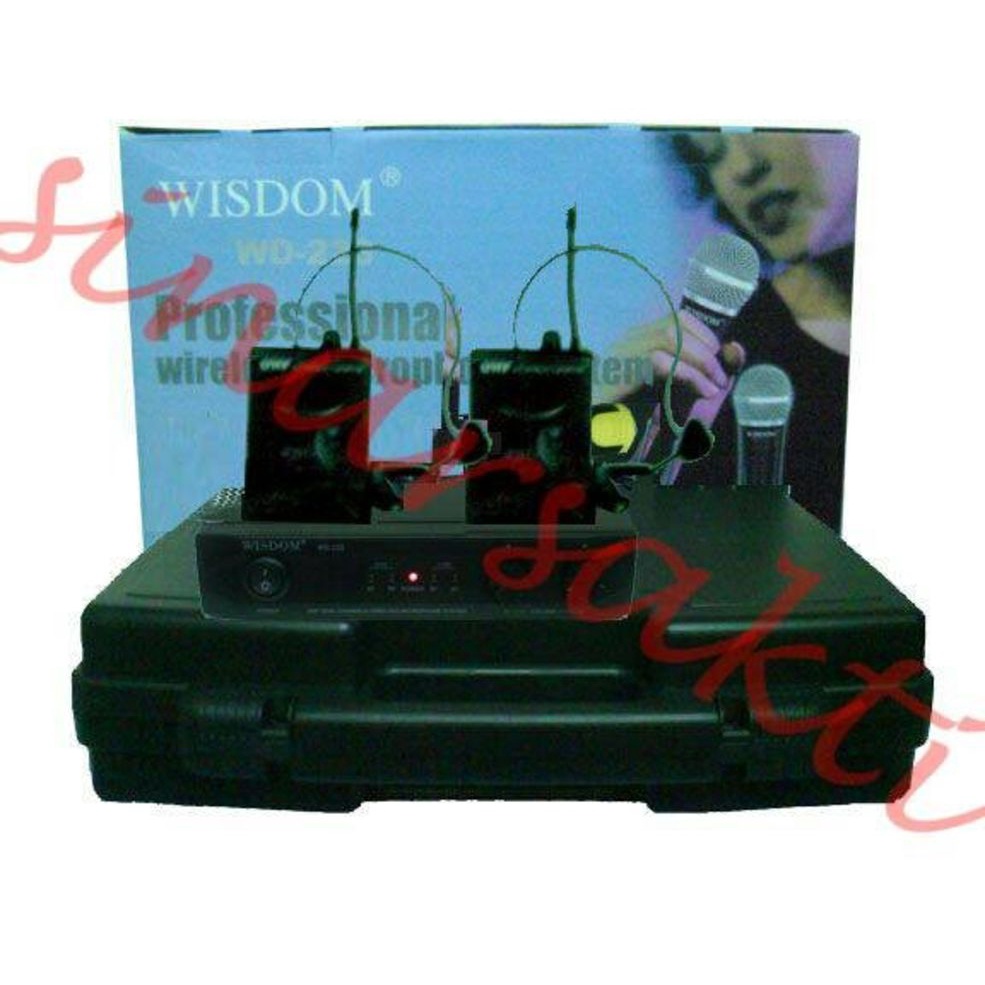 Jual Mic wireless Wisdom WD 223 ( 2bh clip on+2bh headset ) | Shopee ...