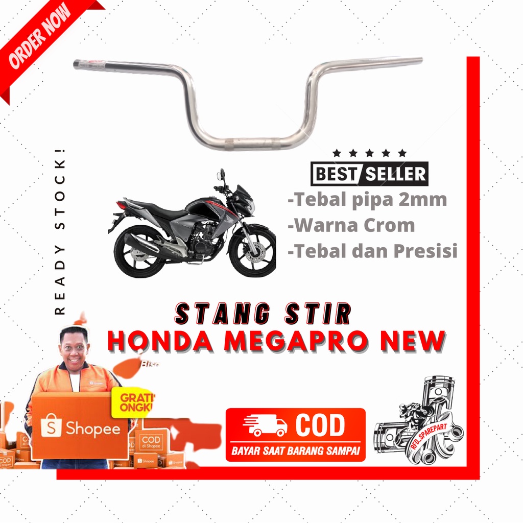 Jual Stang Setang Motor Honda Megapro New Monoshock Standart Model Ori ...