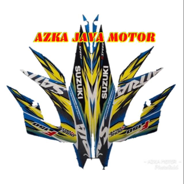Jual Striping Satria FU facelift biru hitam / Sticker full Body suzuki ...