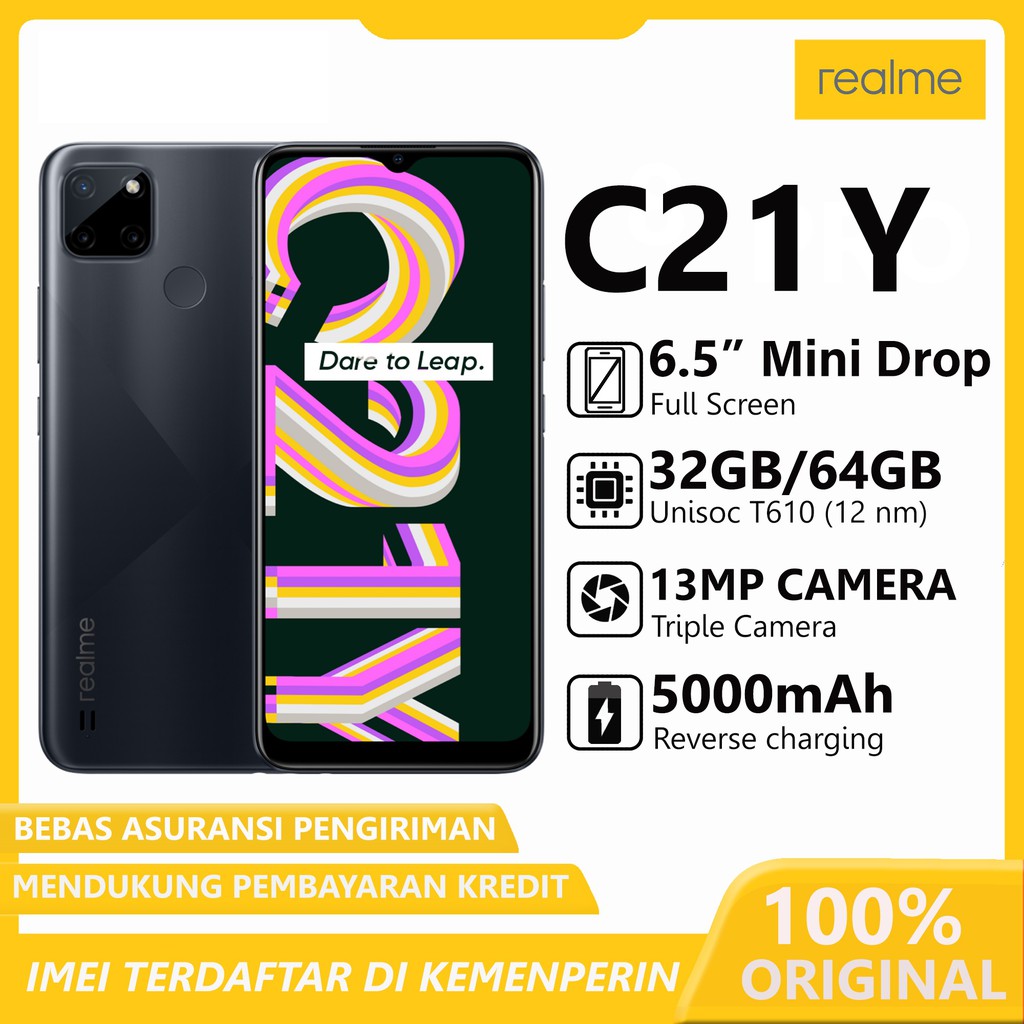 Jual REALME C21Y 4/64GB GARANSI RESMI | Shopee Indonesia