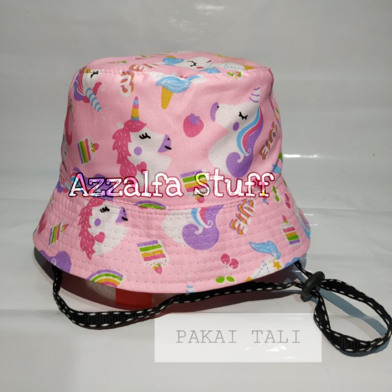 Jual Bucket Little pony pakai tali | topi bucket anak motif little pony ...