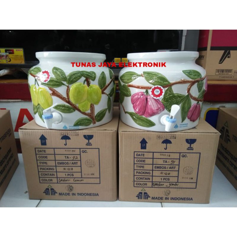Jual GUCI GALON KERAMIK EMBOS BUAH | Shopee Indonesia