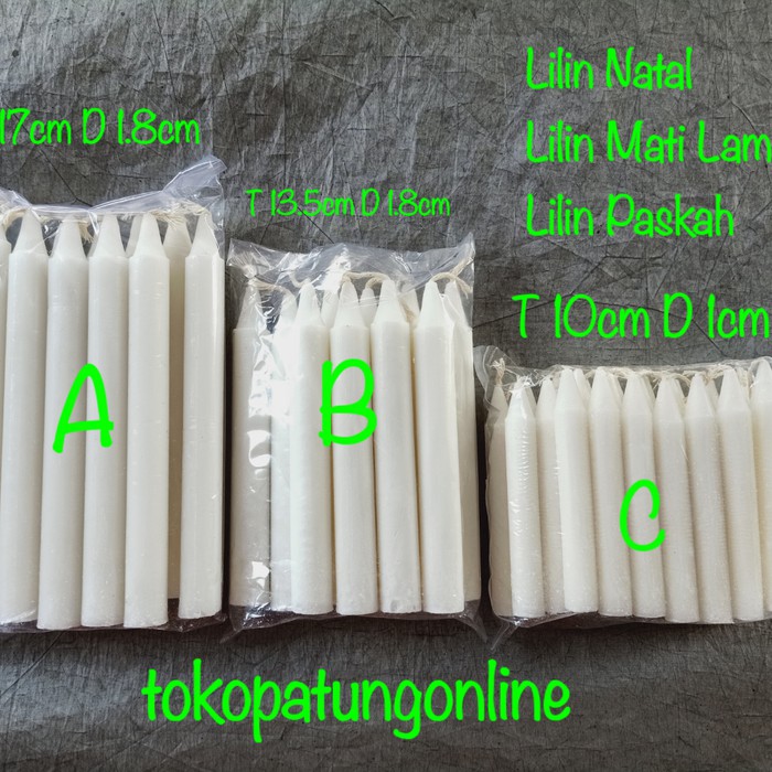 Jual PROMO Lilin Putih isi 10 Jumbo Lilin Natal Lilin Mati Lampu GROSIR ...