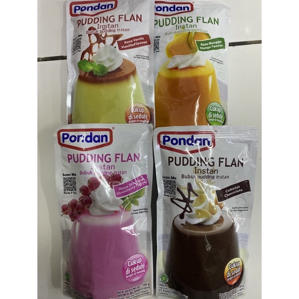 Jual Pondan Pudding Flan komplit varian rasa 100gr | Shopee Indonesia