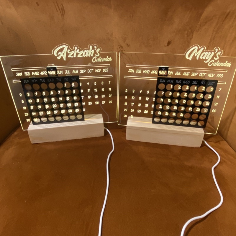 Jual Kalender Abadi Estetik Calendar 2022 Akrilik Aesthetic FREE TULIS ...
