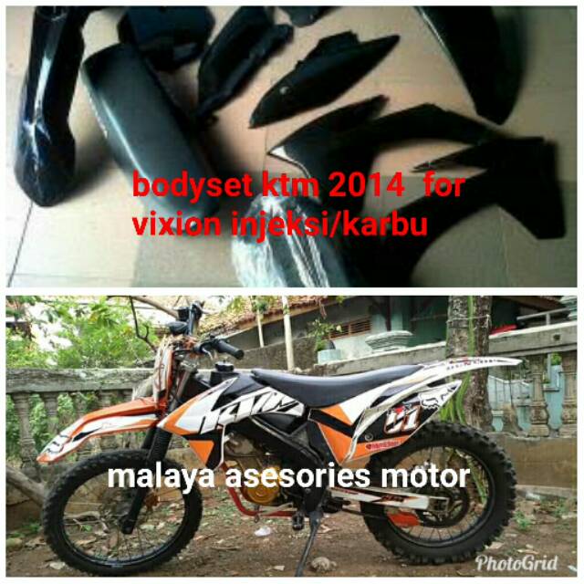 Jual Paket Body Set Trail KTM 250 2012 2014 injeksi atau karbu | Shopee ...