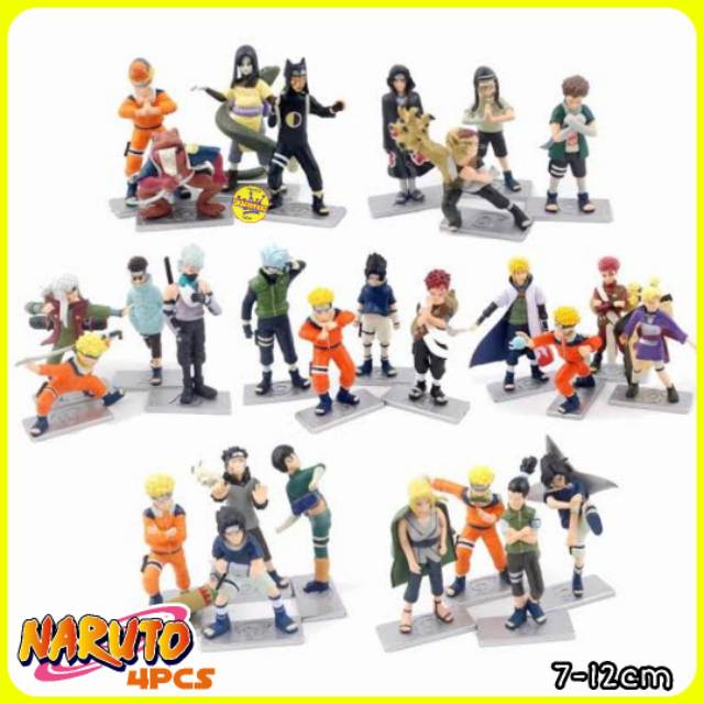Jual Action Figure NARUTO set isi 4 pcs - Miniatur Mainan Pajangan ...