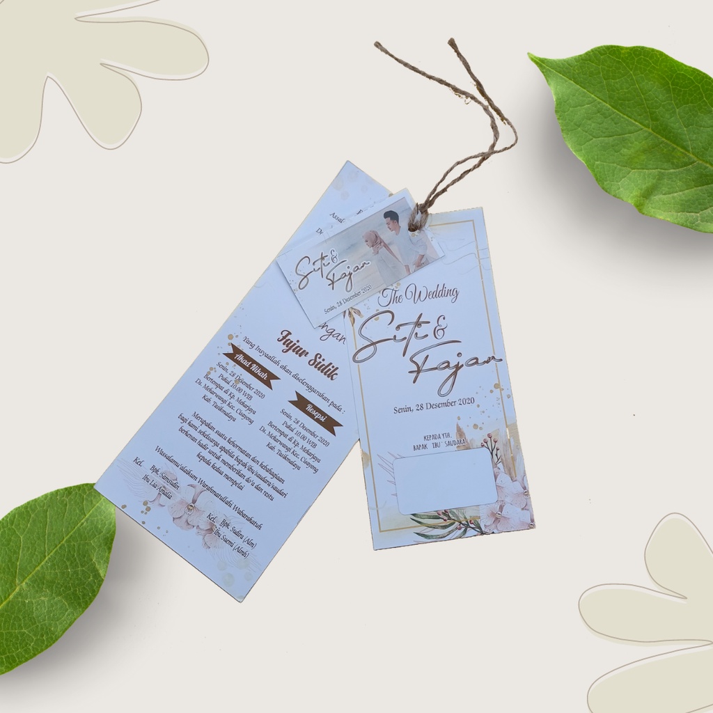 Jual Undangan Pernikahan Hang Tag Tali Rami - Cetak Undangan Murah hang ...