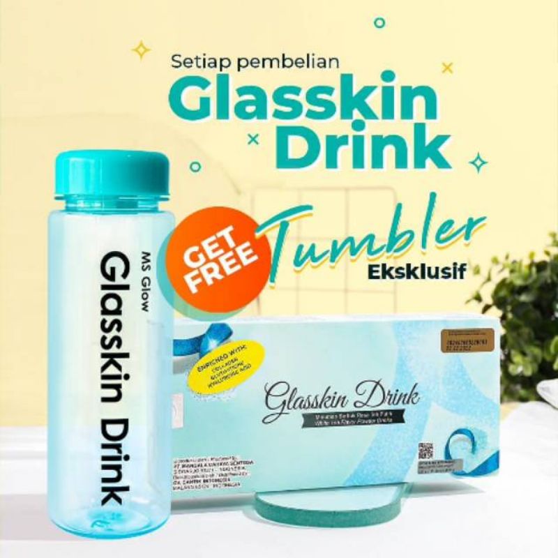 Jual (rzc_msglow) GLASKIN DRINK MS GLOW FREE BOTOL ORIGINAL | Shopee Indonesia