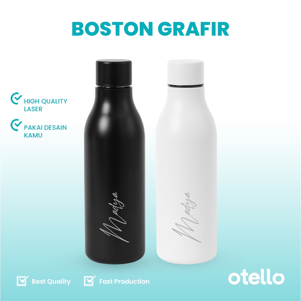 Jual Otello Custom Tumbler Grafir Nama Boston Botol Minum Stainless ...
