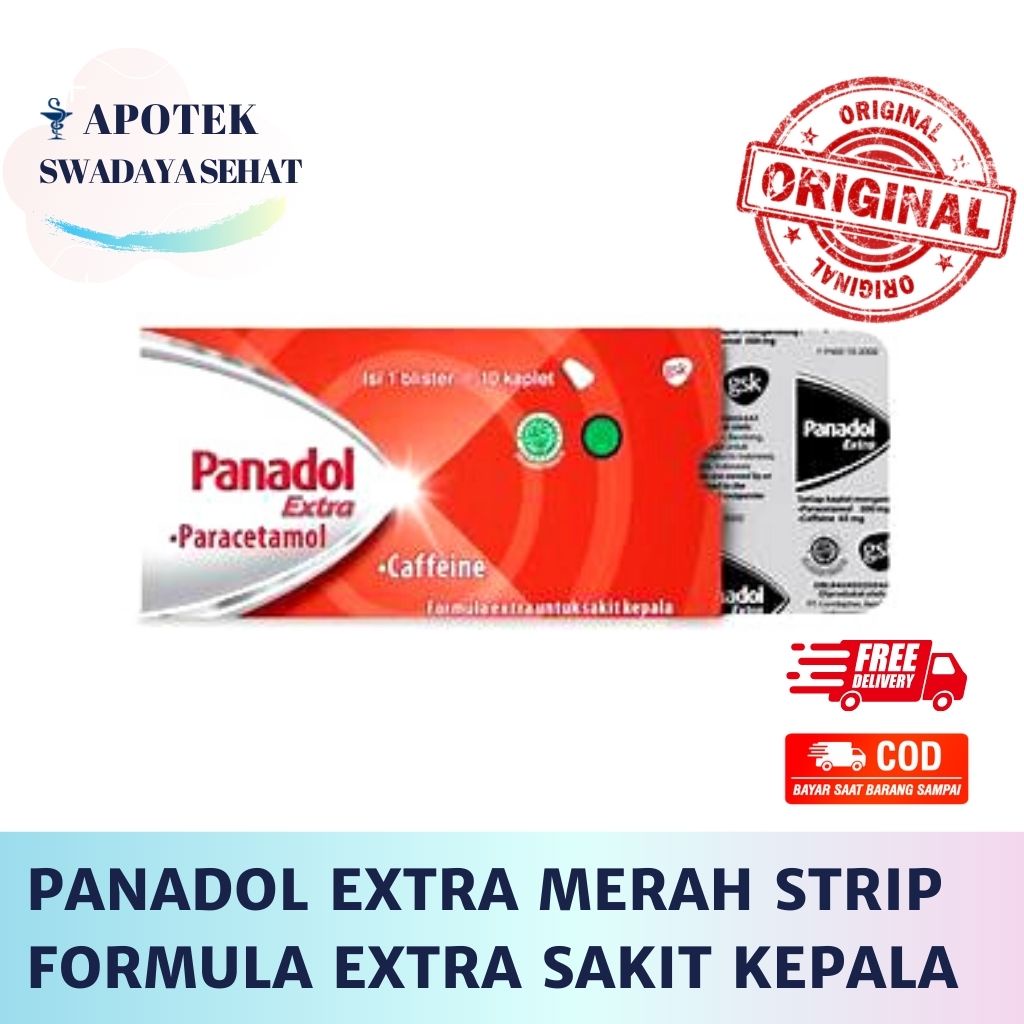 Jual PANADOL EXTRA MERAH Strip Blister Isi 10 Tablet - Formula Ekstra ...