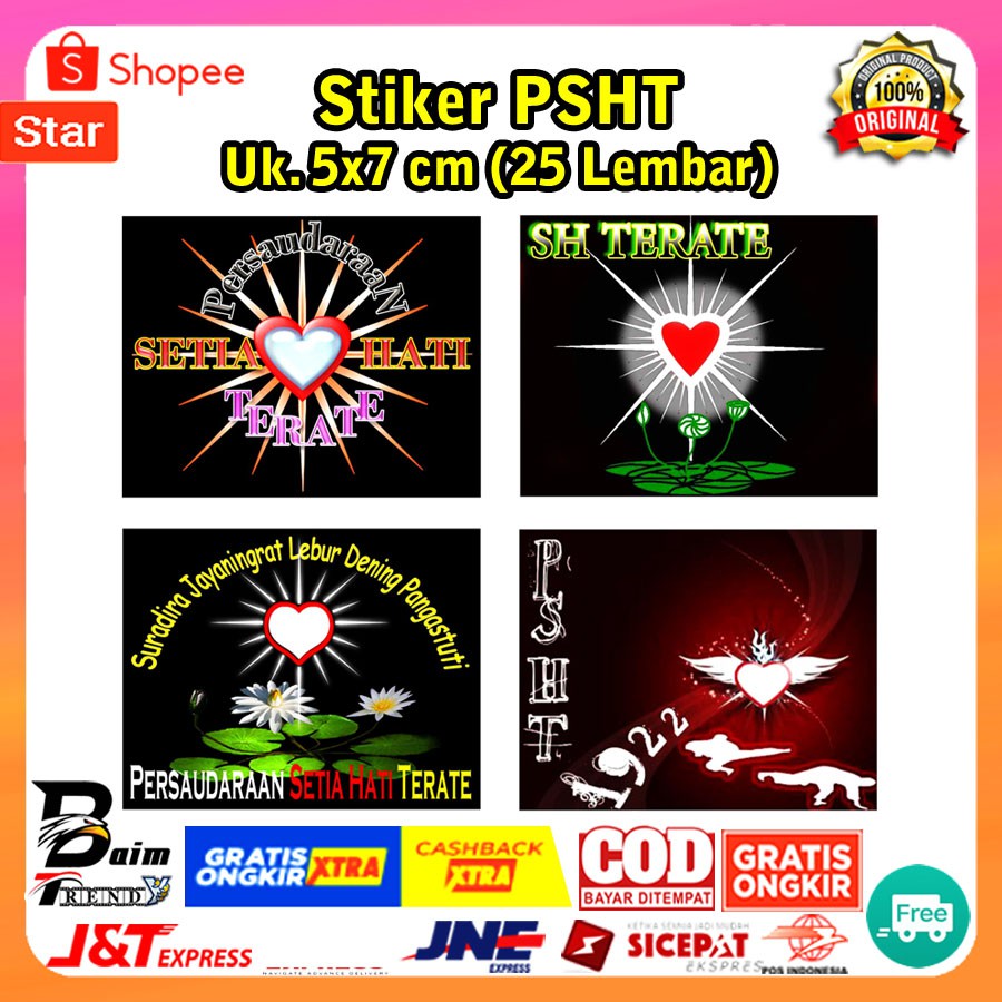 Jual Sticker PSHT 1922 SH Terate Stiker Dinding Hiasan Dekorasi Tempelan Pencak Silat Srikandi ...