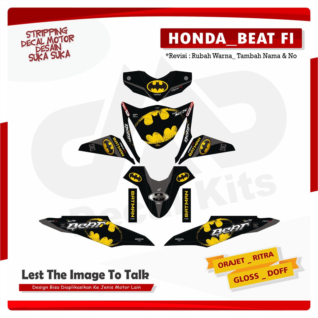 Jual Stiker Decal Honda Beat Fi Sticker Stiker Beat Fi Full Body batman ...