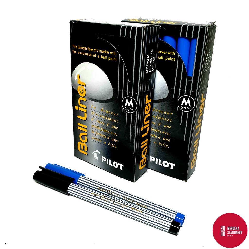 Jual (ISI 12) Bolpen/Bolpoint/Pulpen Pilot Ball Liner/Balliner Medium 0 ...