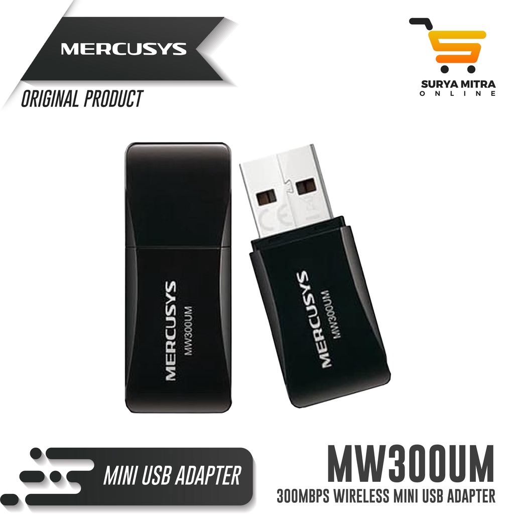 Jual Mercusys 300Mbps Wireless Mini USB Adapter MW300UM | Shopee Indonesia