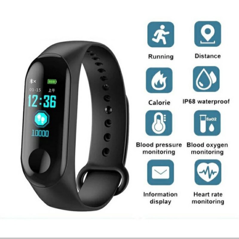 Jual Smartwatch M3 / Smartband M3 Plus Smartwatch / Smartwatch Murah ...