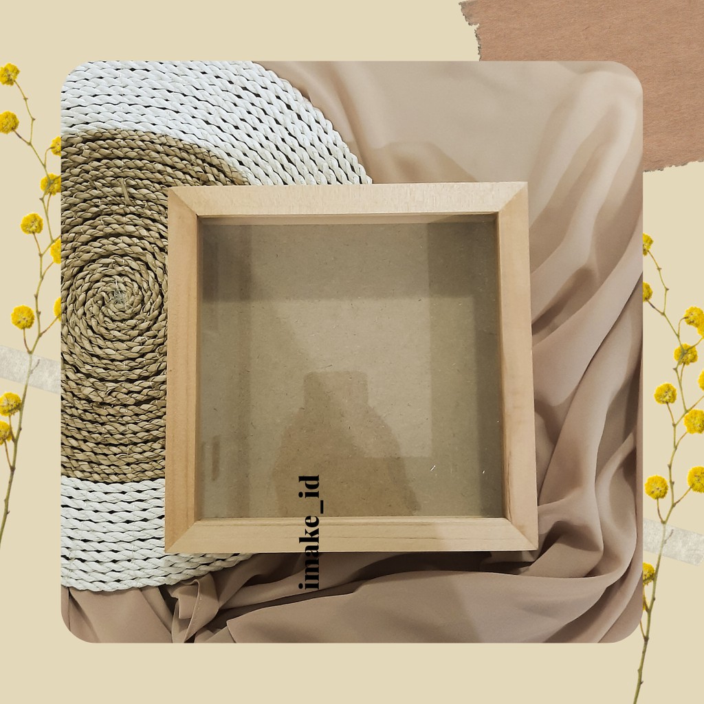 Jual BINGKAI FOTO 3D PUTIH PLITUR 21 cm x 21 cm POP UP FRAME KADO ...