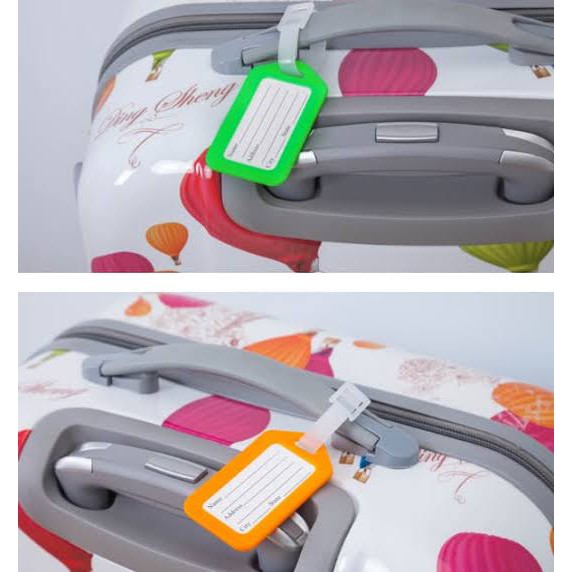 Jual Tag Gantungan Koper Nama ID Card Plastik NameTag Koper Penanda ...