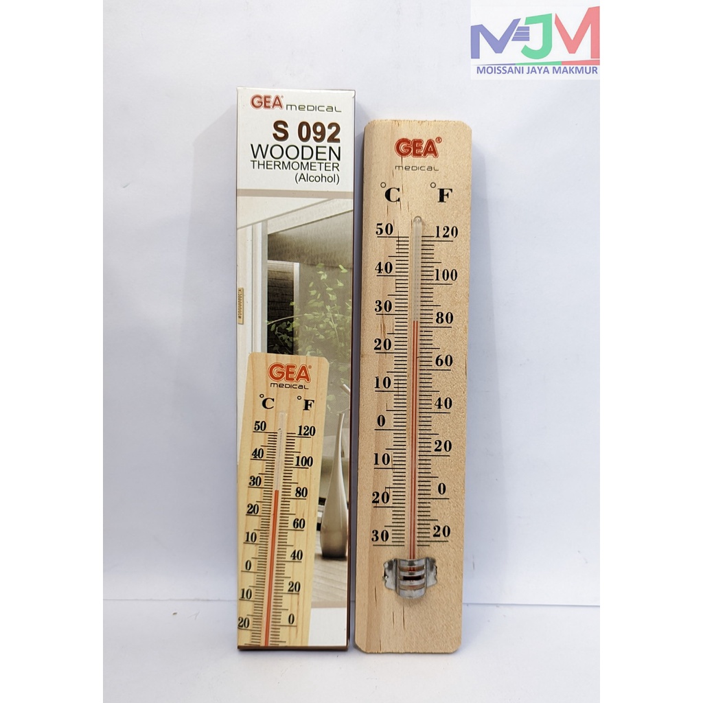 Jual Termometer Ruangan Kayu GEA / Thermometer Air Raksa GEA | Shopee ...