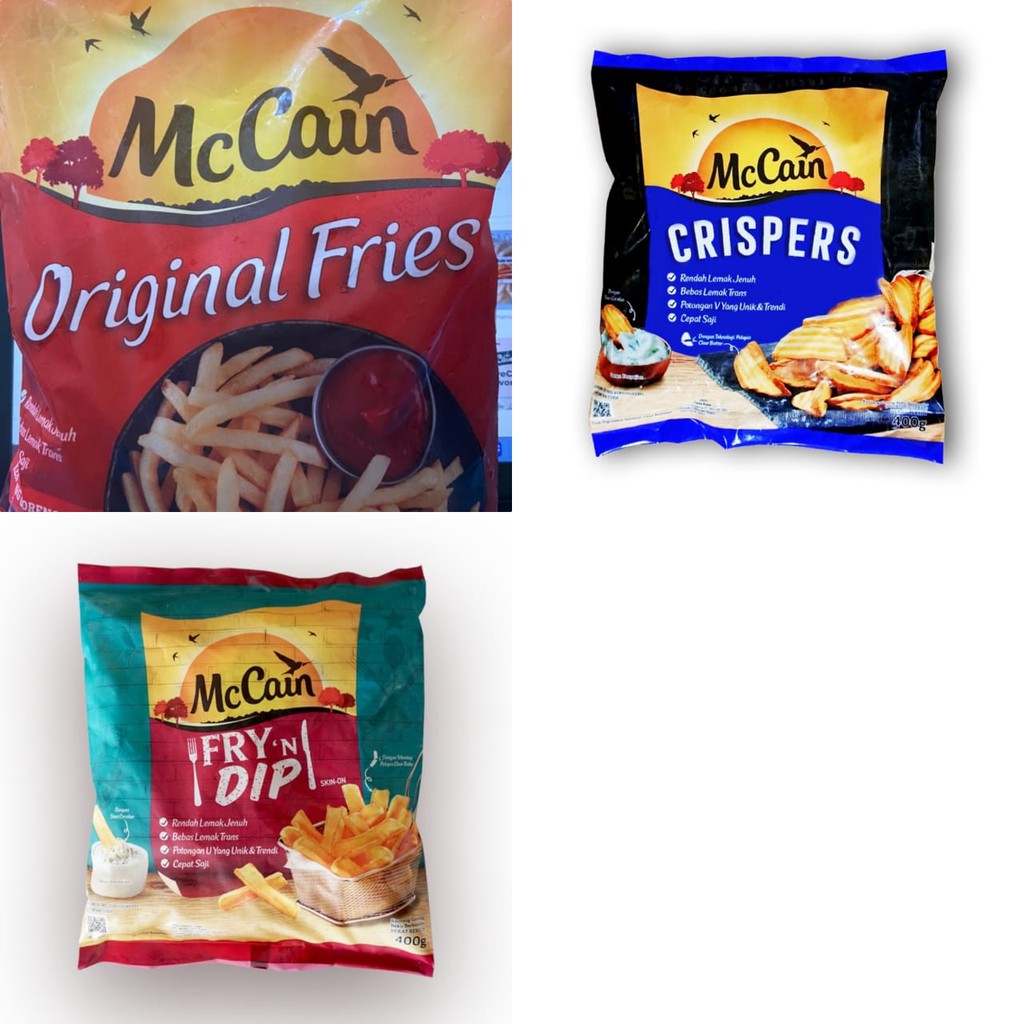 Jual Mc Cain Original Fries Shoestring / Crispers / Fry N Dip Skin On ...