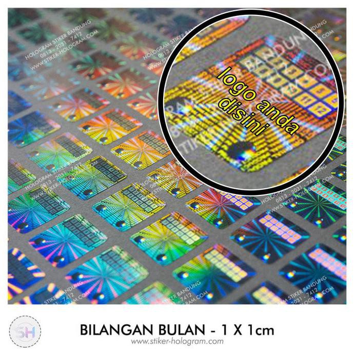 Jual Best Produk] Sablon Sticker Hologram Bulan 1X1 25 Lbr | Shopee ...