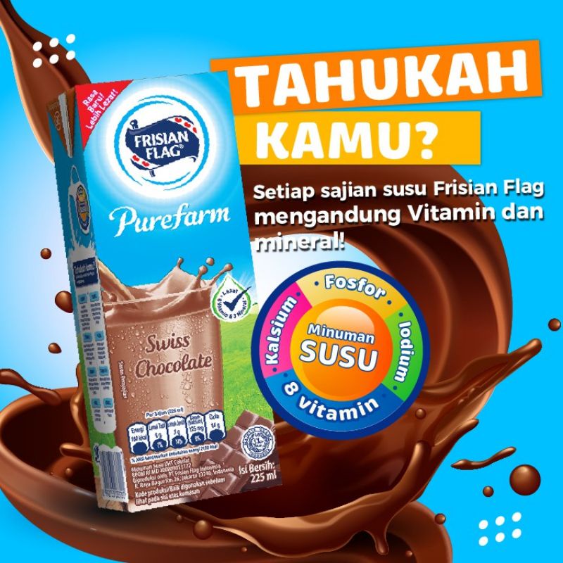 Jual Frisian Flag Susu Cair UHT Cokelat 225 ml | Shopee Indonesia