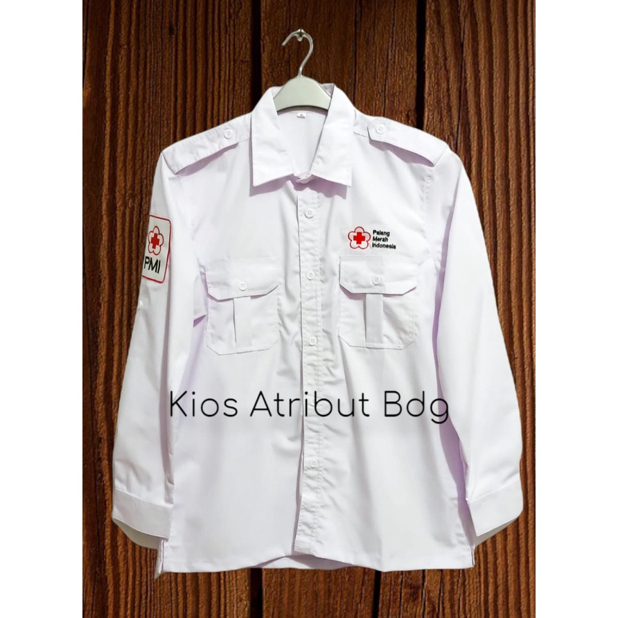 Jual Baju PDH PMI Kemeja PMI PMR | kemeja Putih | Shopee Indonesia
