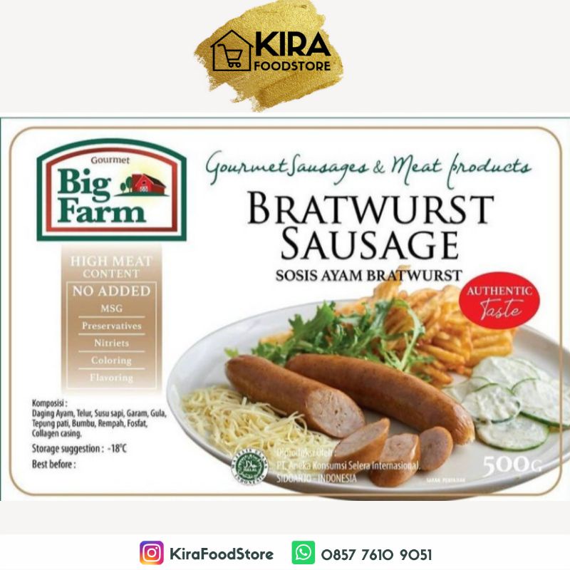Jual Sosis Ayam Sehat Big Farm / Bratwurst 500gr 7pcs | Shopee Indonesia