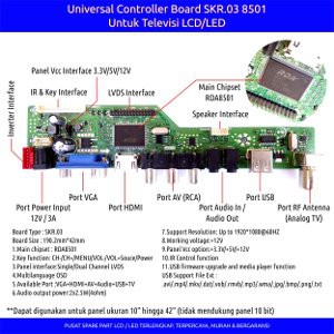 Jual Jual Paket Standard Universal Controller Board untuk LCD LED TV ...
