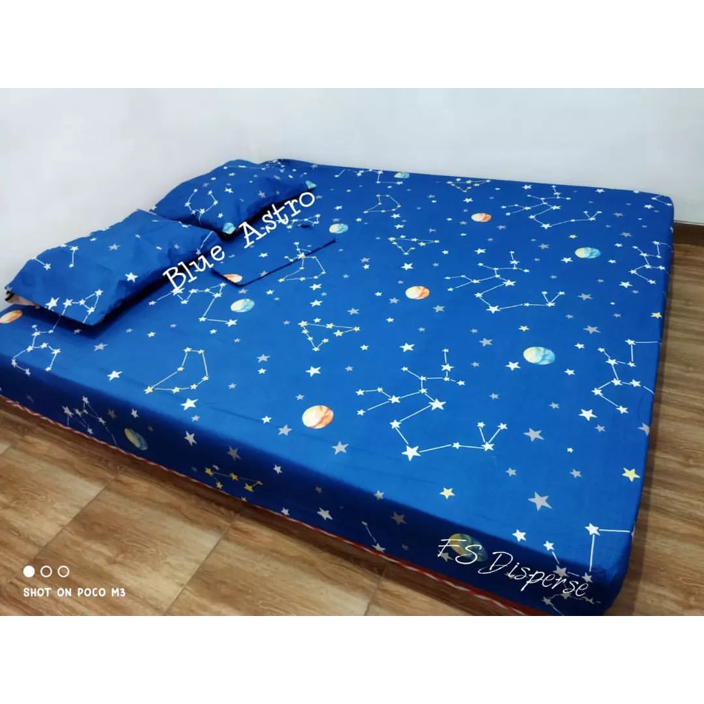 Jual Sprei Fitted Karet Sprei Abstrak Moon Galaxy Sprei Motif Planet ...