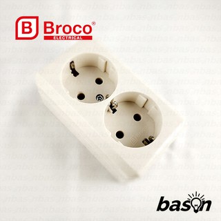 Jual BROCO 15420 Double Socket Outlet Outbow - Stop Kontak Dobel ...