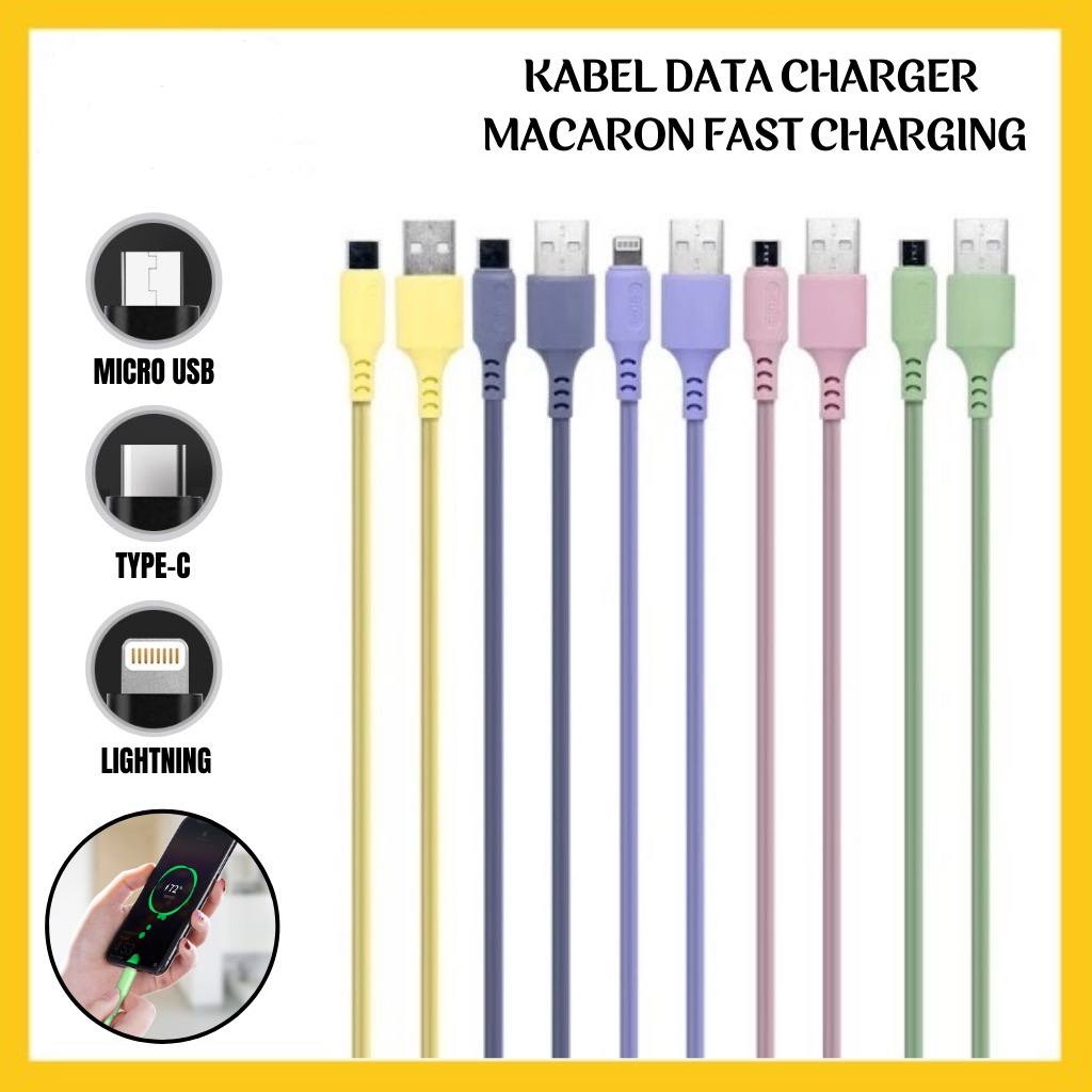 Jual HR -Kabel Data Charger Macaron Micro USB V8 Type C Lightning lp 1M ...