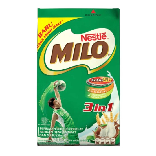 Jual PROMO MILO 3in1 Activ Go 20x35g 20 Sachet 700g Bubuk Coklat ...