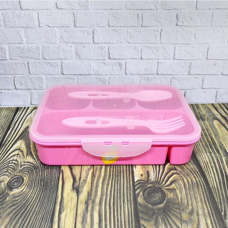 Jual LUNCH BOX / TEMPAT MAKAN / TEMPAT NASI KOTAK SEGI PINK TNKS119PI ...