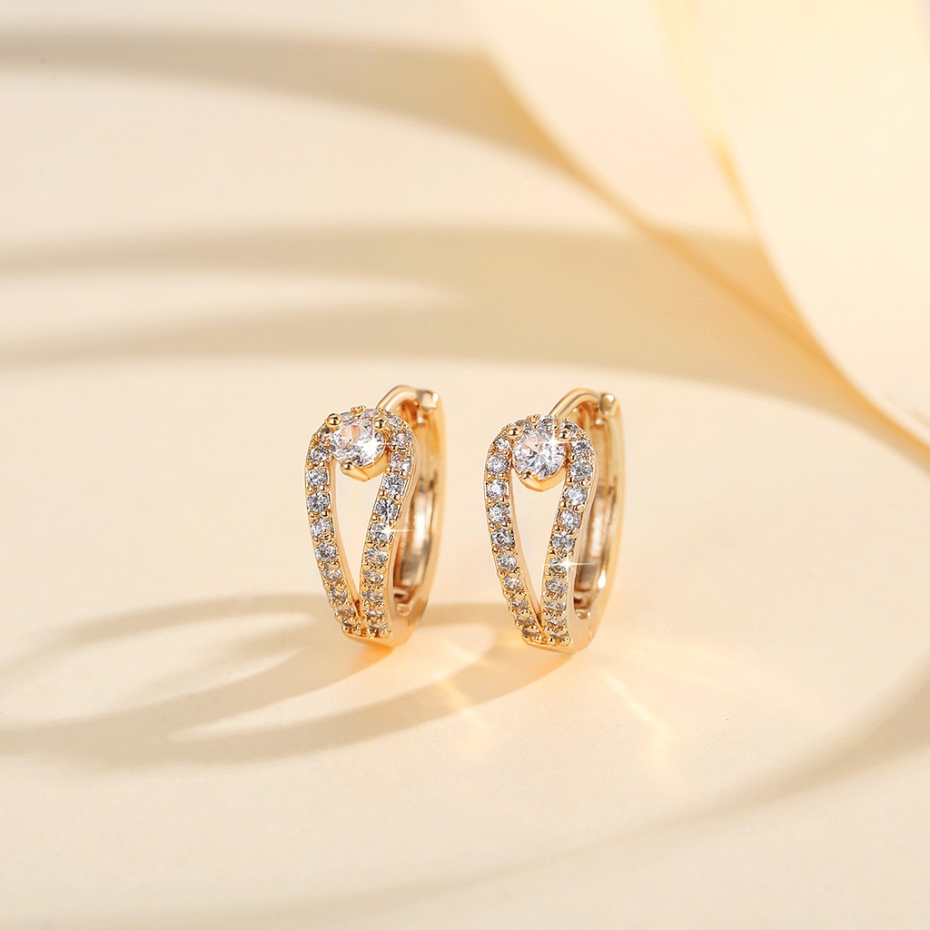 Jual Lanmi Jewelry Tusuk Wanita Korea Anting Titanium Anti Karat Rose ...